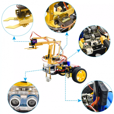 4DOF Mechanical Robot Arm Car Learning Kit - Keyestudio KS0520
