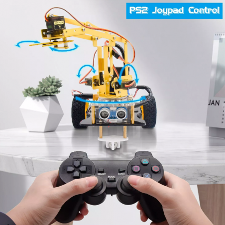 4DOF Mechanical Robot Arm Car Learning Kit - Keyestudio KS0520