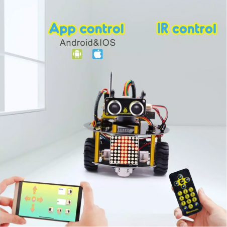 Smart Little Turtle Robot V3.0/Support IOS &Android APP Control- Keyestudio KS0464
