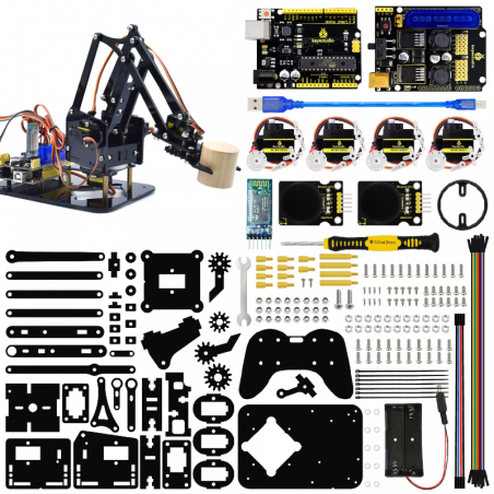 Kit Completo de Braço Robótico 4DOF (em acrílico) para Arduino ...