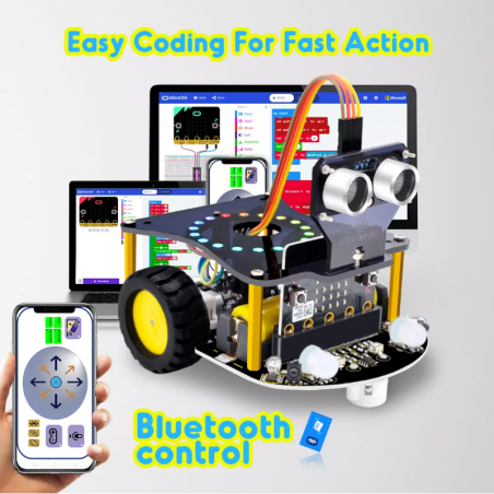 Micro:bit mini smart robot car kit V2 (without Micro:bit) - keyestudio KS0426