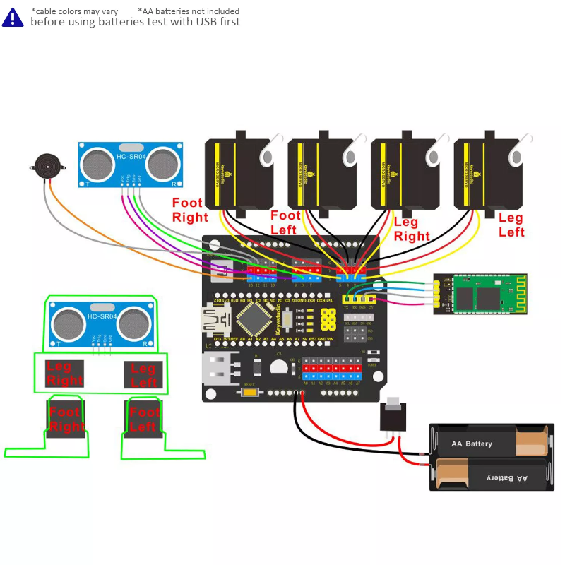 Electronic Parts DIY Kit For OTTO Robot Maker - keyestudio KS0358