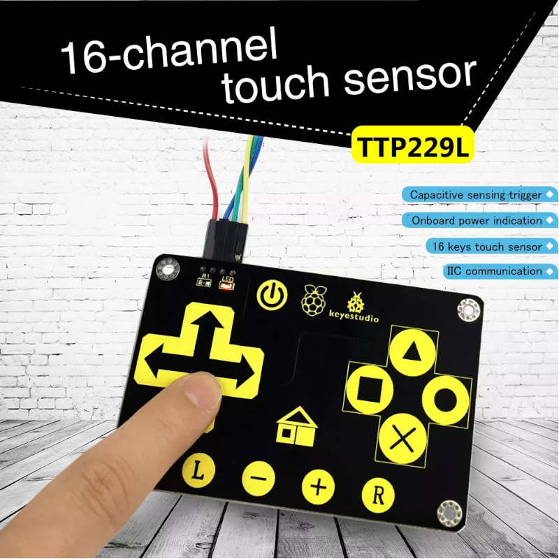 Módulo Teclado Touch de 16 teclas TTP229L para Arduino - Keyestudio KS0260
