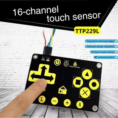 Módulo Teclado Touch de 16 teclas TTP229L para Arduino - Keyestudio KS0260