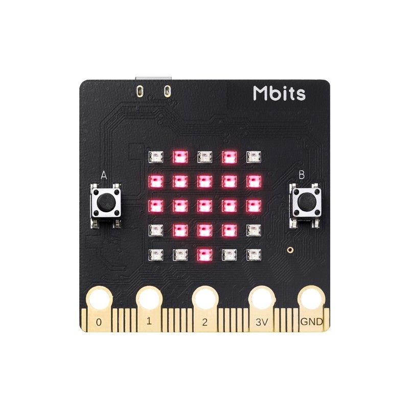 Mbits - Placa desenvolvimento ESP32 (formato Microbit V2)