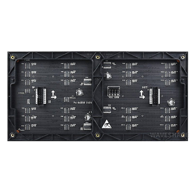 RGB Full-Color LED Matrix Panel, 4mm Pitch, 64×32 Pixels, Adjustable ...