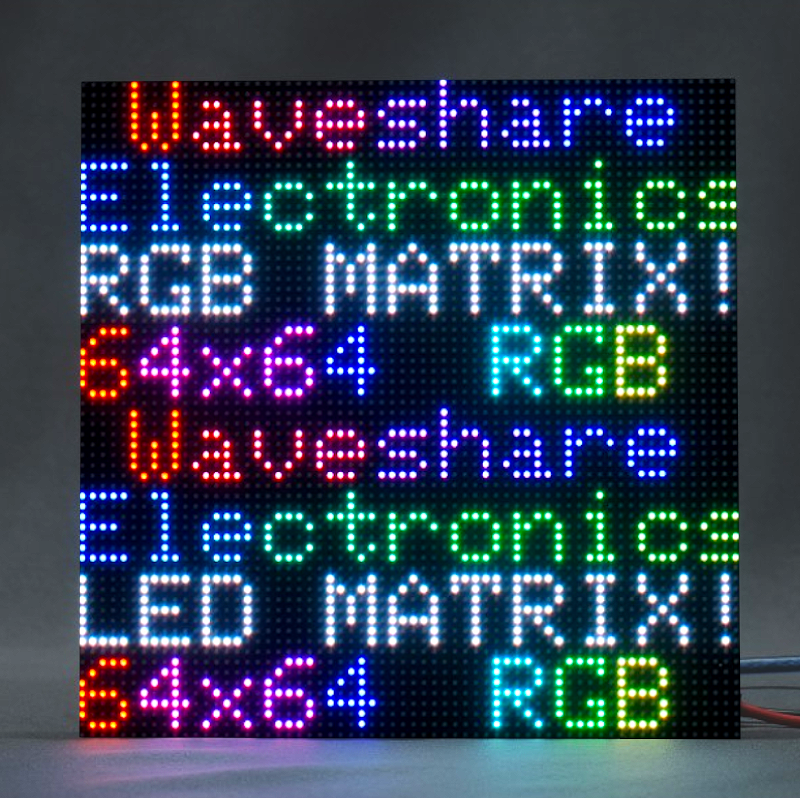 PAINEL MATRIZ DE LEDS RGB 64x64 Pitch 3mm 192x192mm Brilho Ajustável