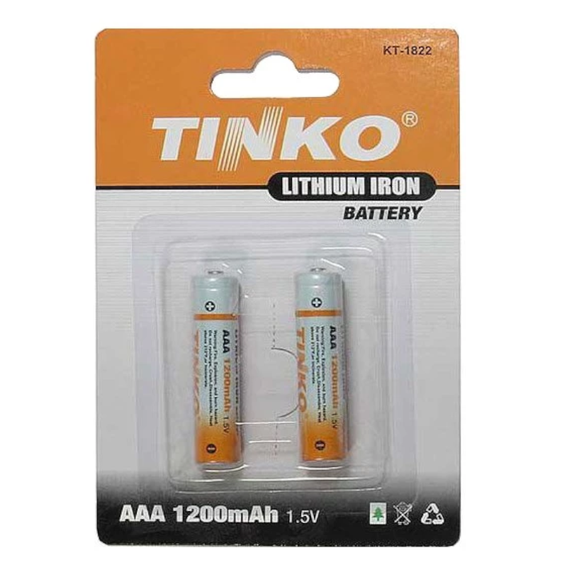 Pack 2 lithium Battery AAA (R03) 1.5V