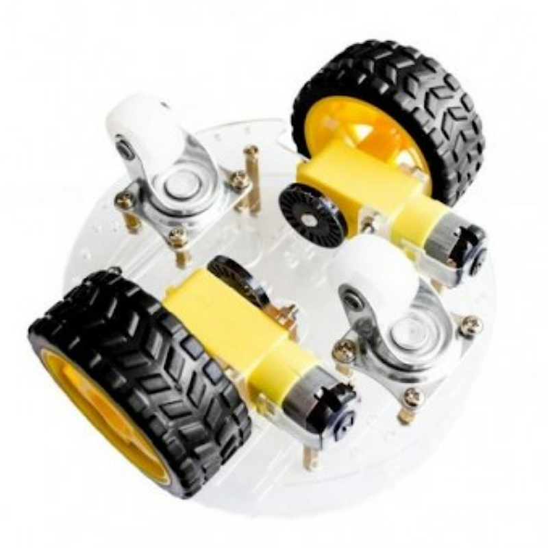 2WD Round Double Layer Chassis Smart Car Kit
