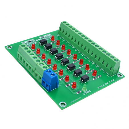 24V TO 3V3 8-CHANNEL OPTOCOUPLER ISOLATION MODULE PNP OUTPUT PLC SIGNAL ...