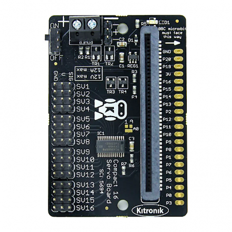 Compact 16 Servo Driver Board for the BBC micro:bit