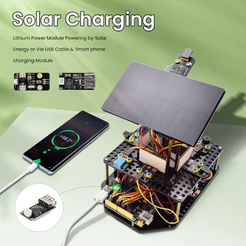 Keyestudio Acrylic Smart Solar Tracker System and USB charger ...