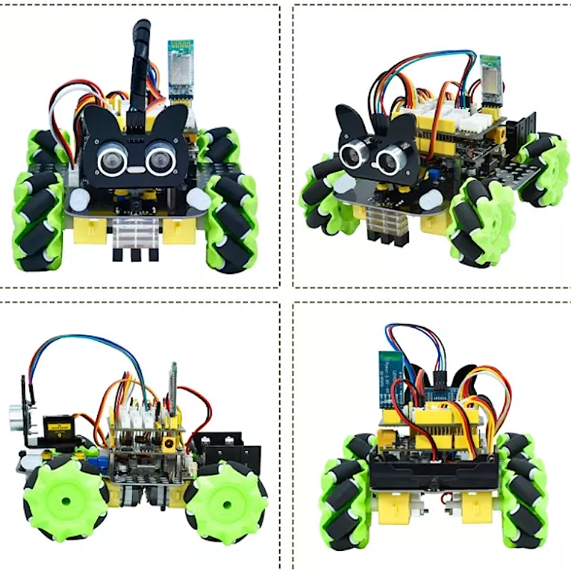 KIT CARRO ROBÔ 4WD MECANUM PARA ARDUINO (PLACA UNO INCLUÍDA) - KEYESTUDIO KS0551