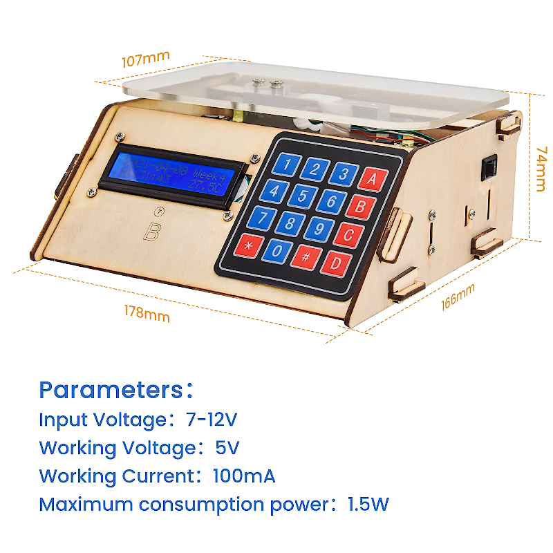 Electronic Scale Kit 5KG based HX711 for Arduino - Keyestudio KS0345