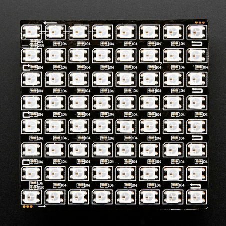 NEOPIXEL - RGB LED Matrix, WS2812, Flexible - 8X8