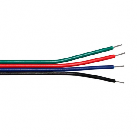 Electric Cable 4 conductors 0.5mm² for RGB LED Strips - 1 meter
