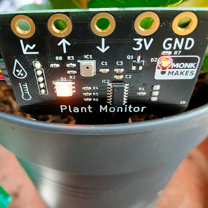 Sensor de Monitorização de plantas para micro:bit Board (Monk Makes)