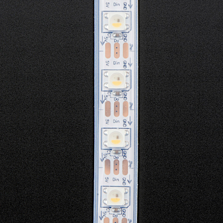 NEOPIXEL - Fita de LEDs RGBW, SK6812, 60 LED/m, Fundo Branco IP67 - 1 metro