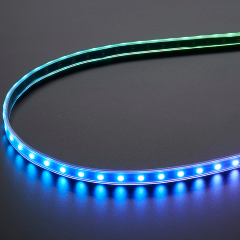 NEOPIXEL - Fita de LEDs RGBW, SK6812, 60 LED/m, Fundo Preto IP67 - 1 metro