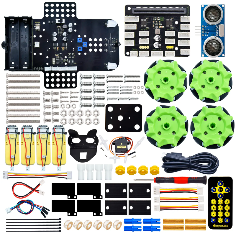 KIT CARRO ROBÔ 4WD MECANUM PARA MICRO:BIT (PLACA NÃO INCLUÍDA ...