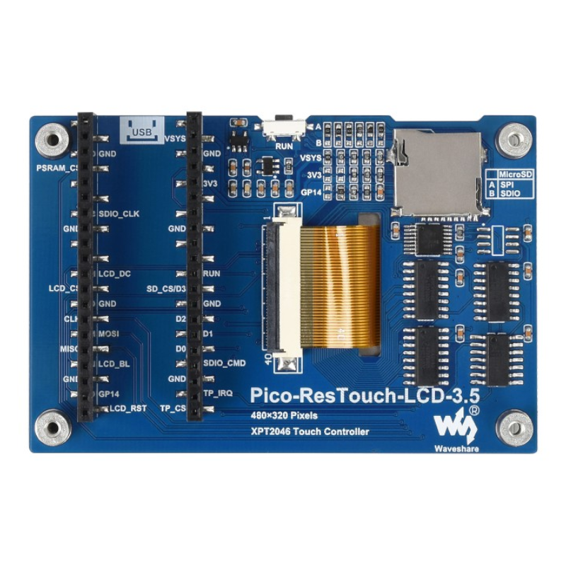3.5inch Touch Display Module for Raspberry Pi Pico , SPI