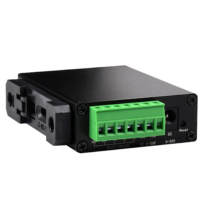 Rail-Mount Serial Server, RS232/485/422 to RJ45 Ethernet Module, Modbus ...