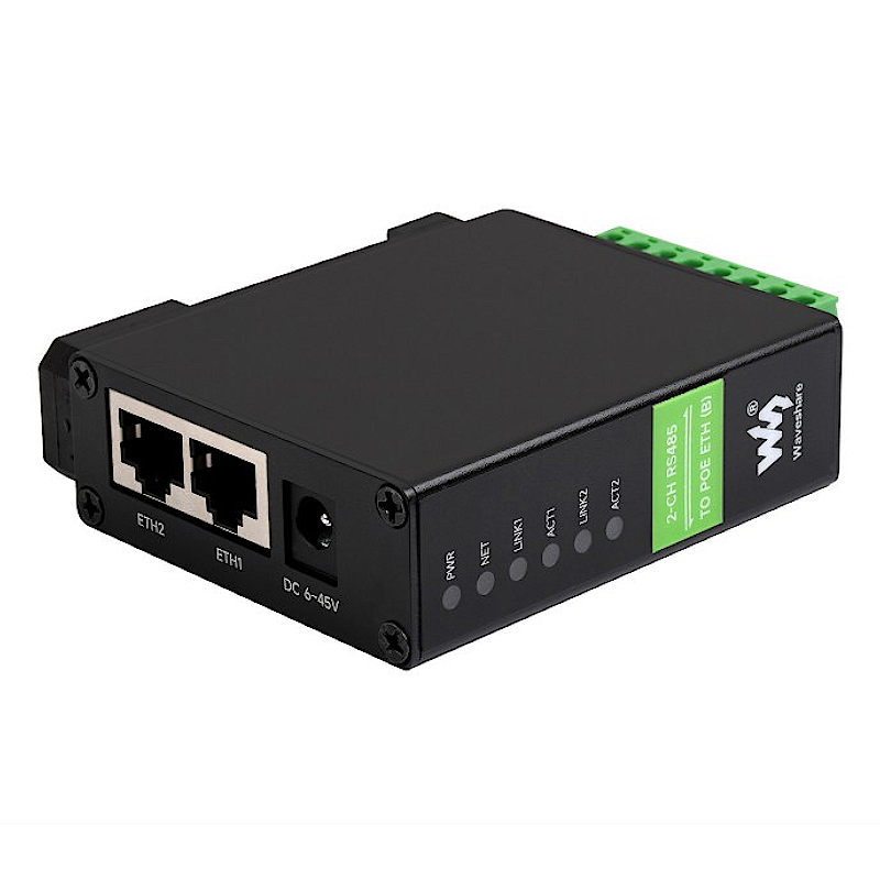 2-Ch RS485 to RJ45 Ethernet Serial Server, Dual channels RS485 ...