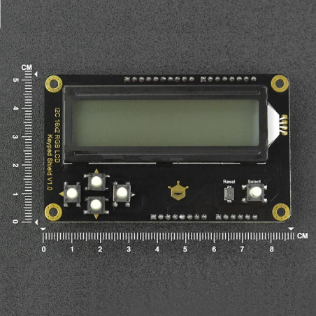 Arduino LCD Shield 16x2 I2C Backlight RGB c/ letras a preto - DFRobot ...