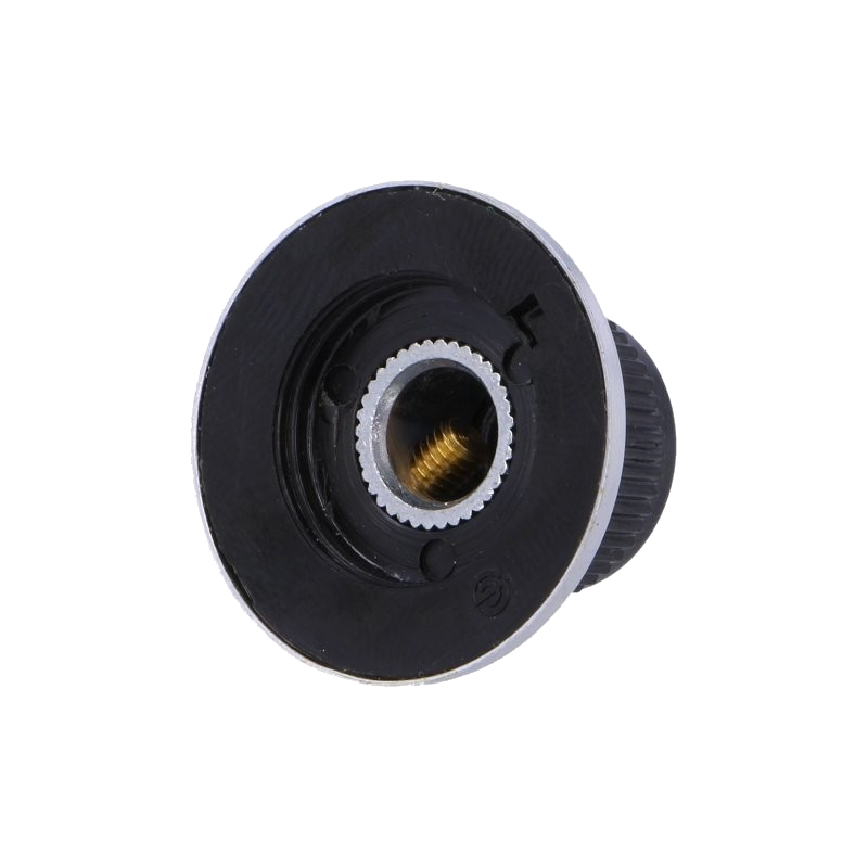 Graduated knob with flange plastic Shaft d:6.35mm Ø15.2x14.2mm
