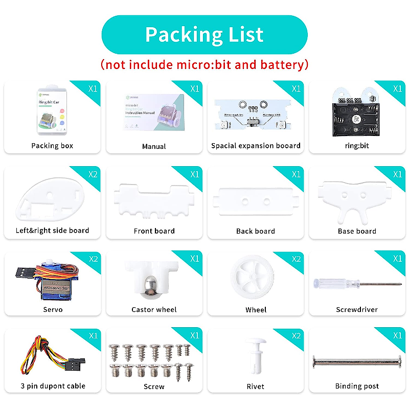 Ring:bit Car v2 micro:bit Car Kit (Without micro:bit Board ...
