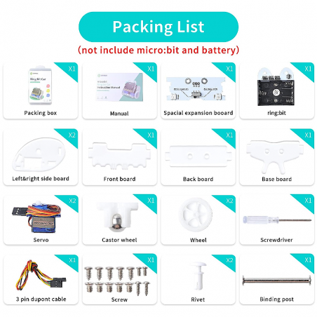 Ring:bit Car v2 micro:bit Car Kit (Without micro:bit Board ...