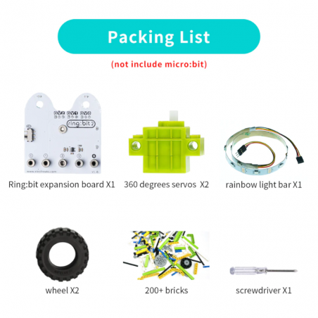 6 IN 1 Ring:bit Bricks Pack Lego compatible building and coding kit for ...