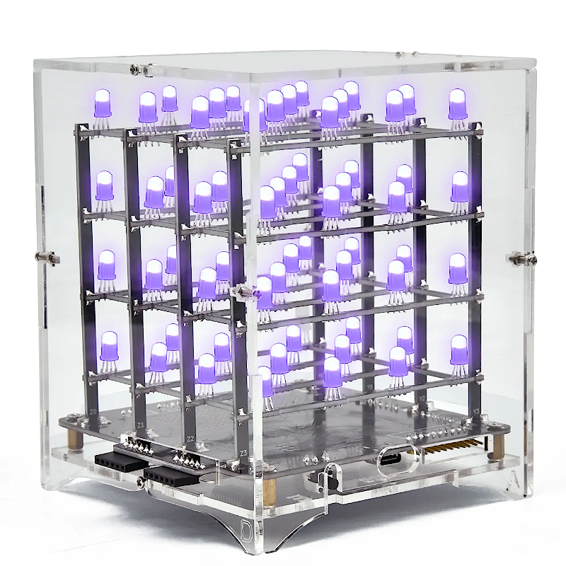4x4x4 RGB LED CUBE Kit for Arduino - Keyestudio KS0575