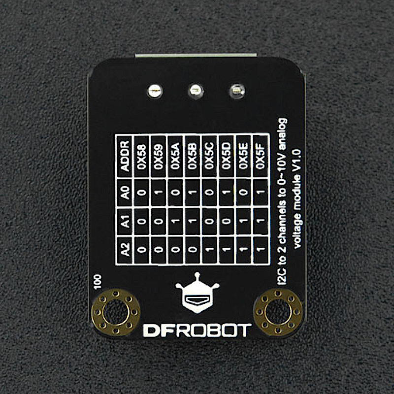 Gravity: 2-Channel I2C DAC Module (0-10V) - DFRobot DFR0971 Gravity: 2-Channel I2C DAC Module (0-10V) - DFRobot DFR0971