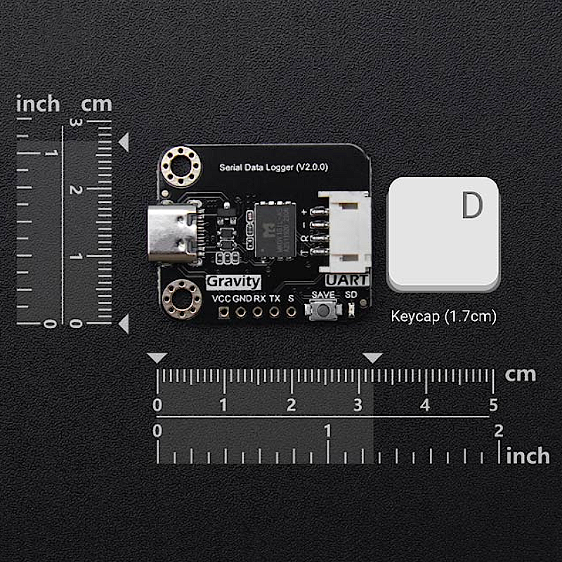 Data Logger Série UART para Arduino c/ interface USB (128MB Flash ...