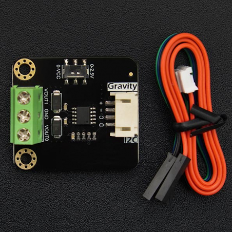 Gravity: GP8503 2-Channel 12bit I2C to 0-2.5V/VCC DAC Module - DFRobot DFR1034