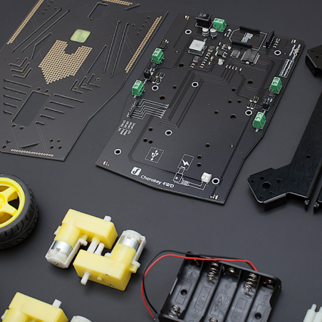 Cherokey: 4WD Mobile Robot for Arduino with L298 driver onboard - DFRobot ROB0102