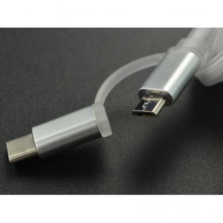 Type-C&Micro 2-in-1 USB Cable - 1 meter - DFRobot FIT0668