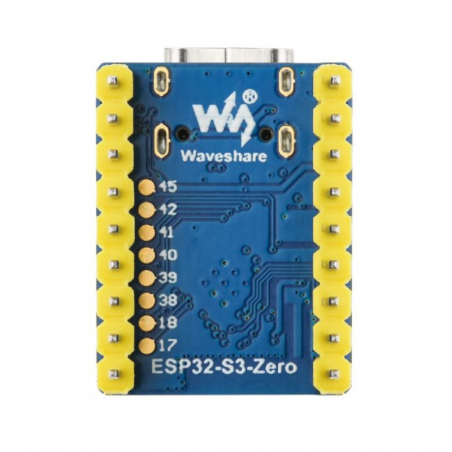 ESP32-S3 USB-C baseado no ESP32-S3FH4R2 Dual-Core 240MHz (headers soldados) - Waveshare 25517