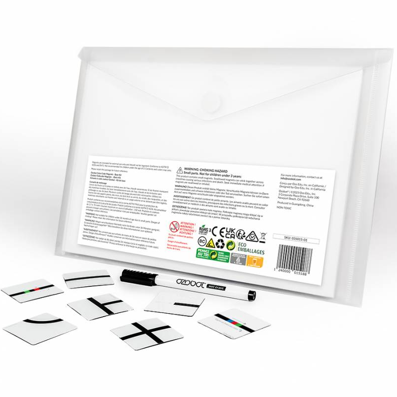 Ozobot Color Code Magnets: Base Kit (36 Tiles)
