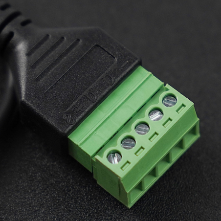 5-Pin Type-C Male to Solderless Terminal Power Cable (30cm, 5V 2A ...