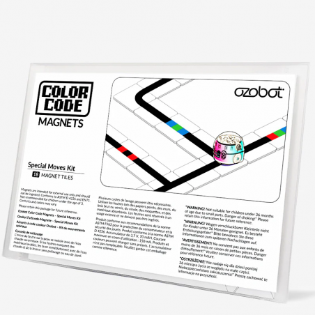 Ozobot Color Code Magnets: Special Moves Kit (18 Tiles)
