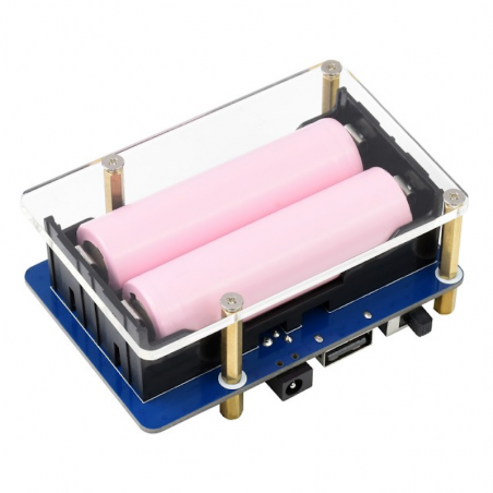 HAT UPS p/ Baterias 18650 p/ Raspberry Pi 5V 5A com Pinos Pogo - Waveshare 20568