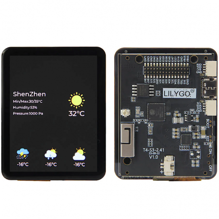 T4-S3 ESP32-S3R8 Touch Screen 2.41-inch SPI RGB AMOLED - LILYGO® H678