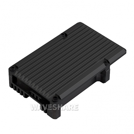 Aluminium Alloy Case for Raspberry Pi 5, Dual Cooling Fans - Waveshare 26086