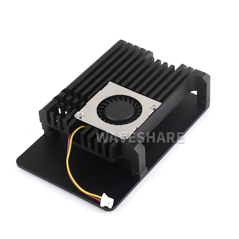 Aluminium Alloy Case (H) for Raspberry Pi 5, With Temperature-Controlled Blower Fan ...