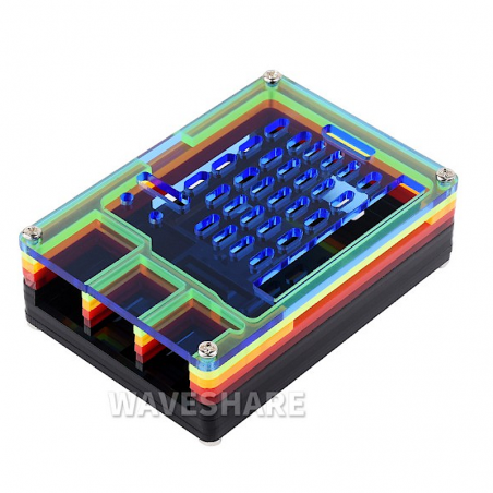 Rainbow Translucent Acrylic Case For Raspberry Pi 5