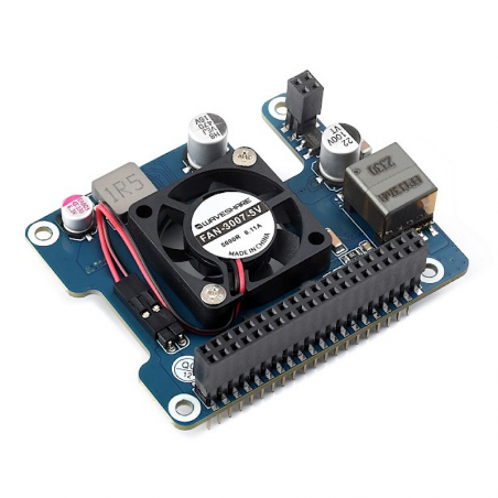 POE HAT For Raspberry Pi 5, High Power with Cooling Fan - Waveshare 26399
