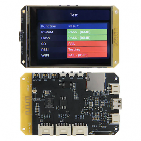 T-HMI: ESP32-S3 HMI com LCD TFT touch resistivo 2.8inch ST7789V IPS 240x320 - LILYGO® H605
