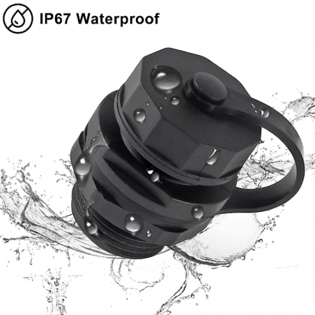 Conector Industrial Ethernet RJ45 CAT6 de painel com tampa à prova de água